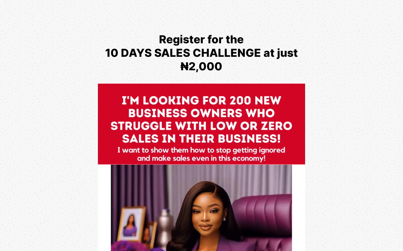 10 days sales challenge